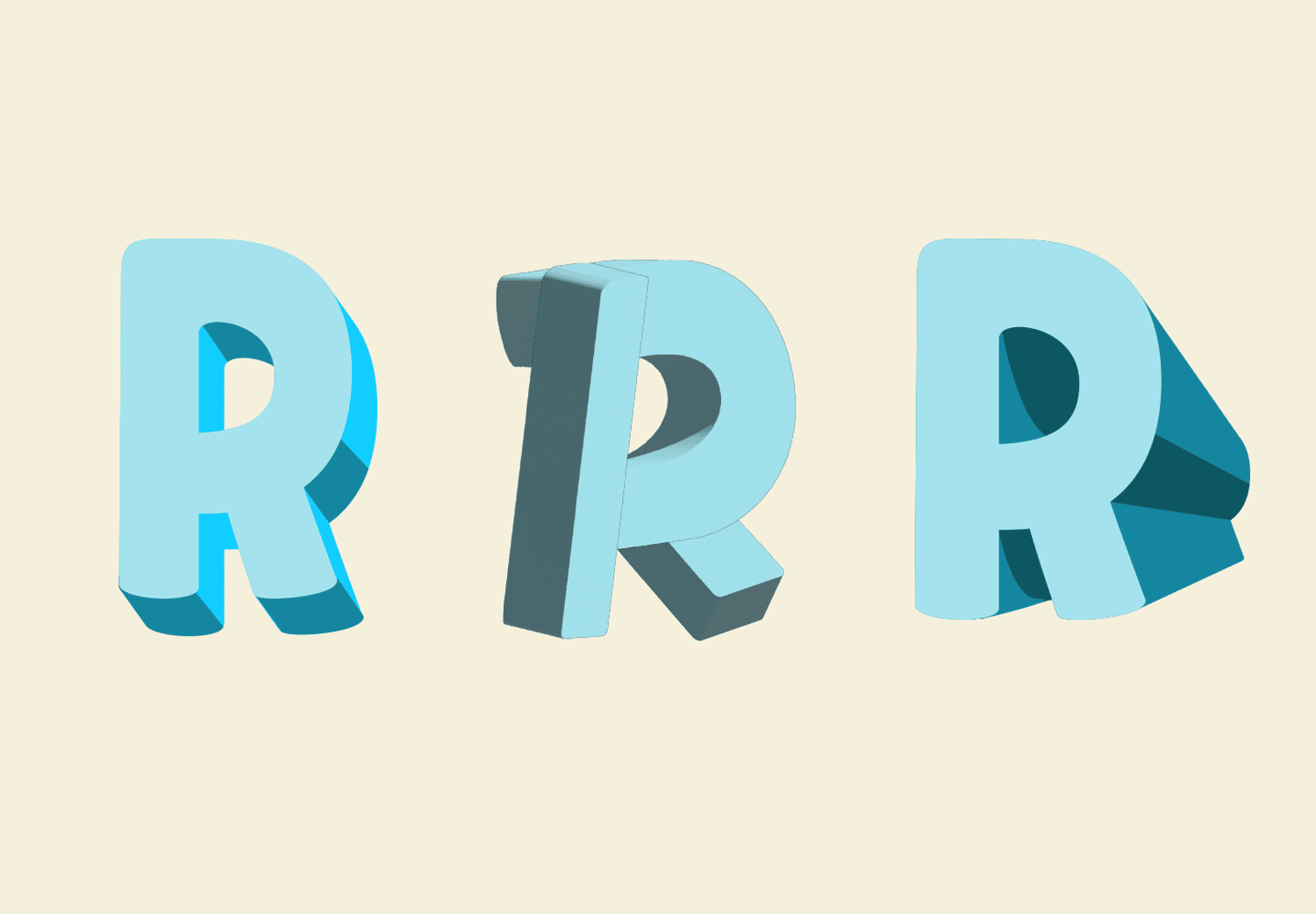 bubble letter with shadows