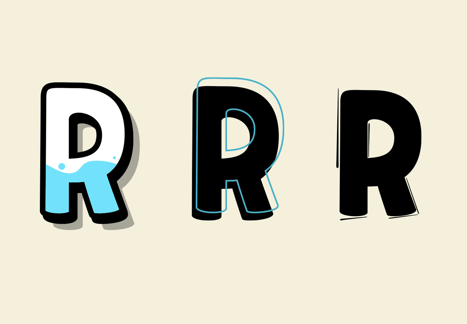 bubble writing shading